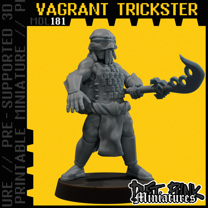 3D Printable MDL181 VAGRANT TRICKSTER [PRE-SUPPORTED] by Django OCP